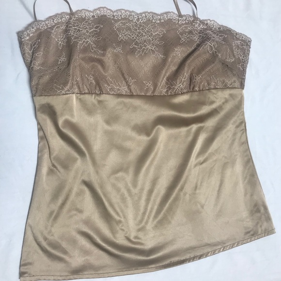 New York & Company | Tops | Champagne Cami Tank Top With Lace New York ...